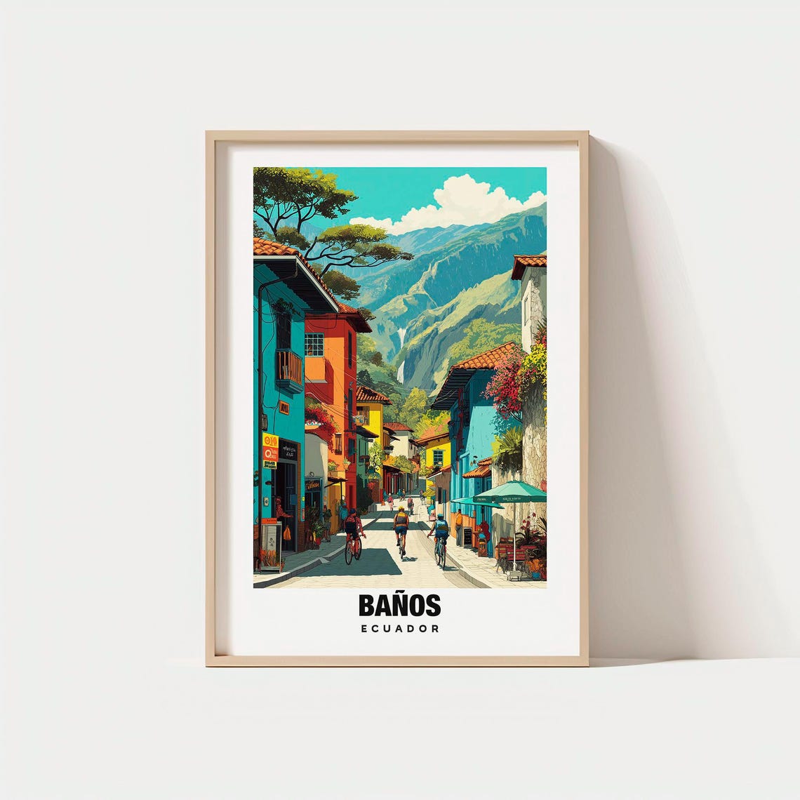 Baños Print - Ecuador Poster, Baños Views, Baños Art, Mountain Charm ...