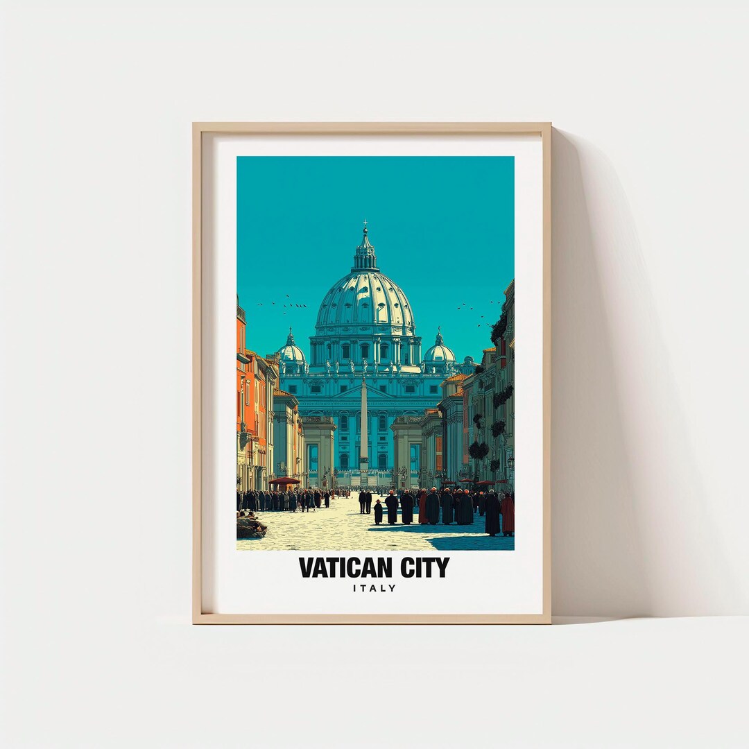 Vatican City Print - Italy Poster, Vatican Views, Vatican Landmarks ...