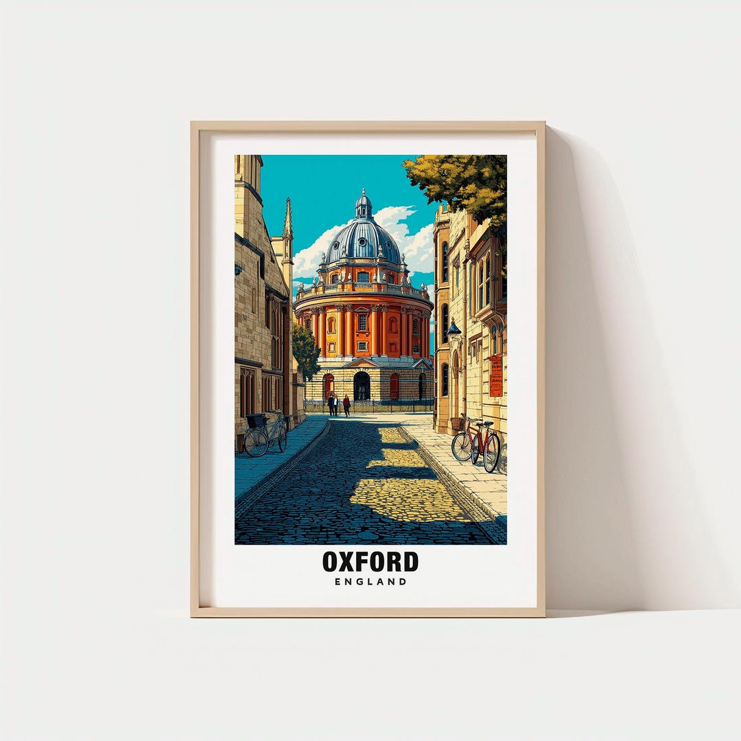 Oxford Poster Print - Charming University City View - Etsy