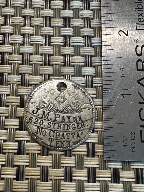 Antique Masonic Tag from Chattanooga Tennessee - Gem