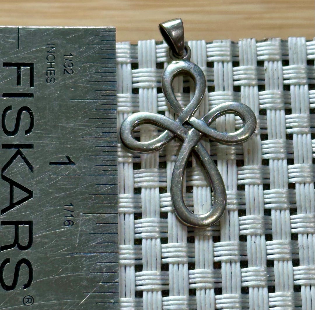 Antique Sterling Silver Small Cross or Crucifix With Pretty Celtic ...