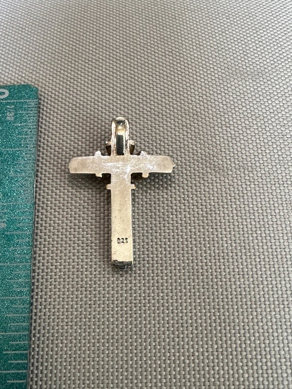 Antique Sterling Silver Small Cross or Crucifix with … - Gem