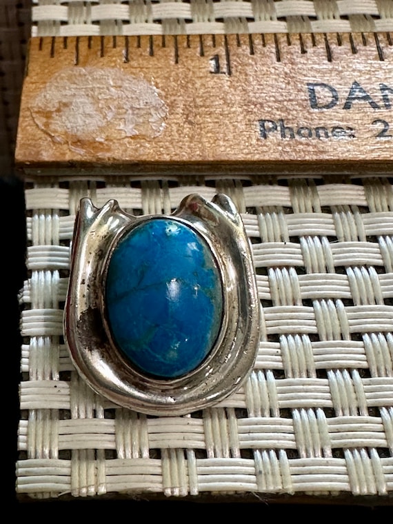 Antique Southwestern Style Blue Turquoise, and Sterli… - Gem