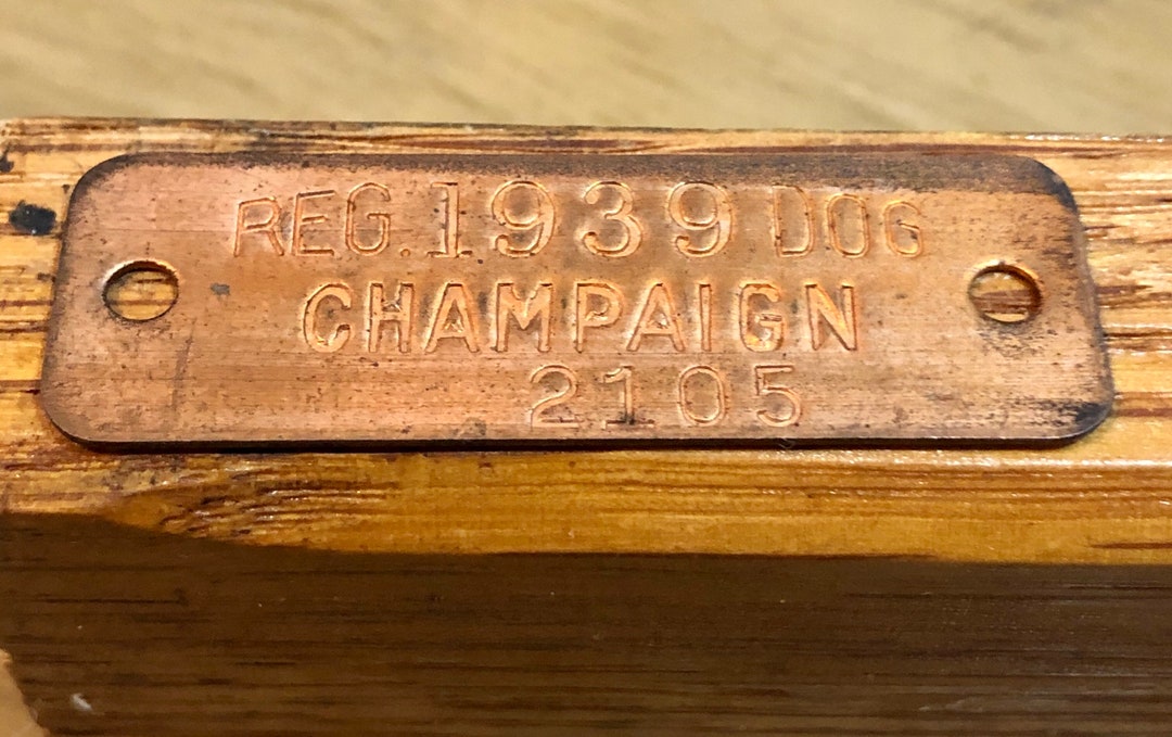Two Antique Rare 1930s Dog Registration Metal Tags - Etsy