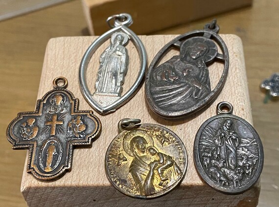 Five Antique Catholic Medals/medallions From Early to Mid - Etsy