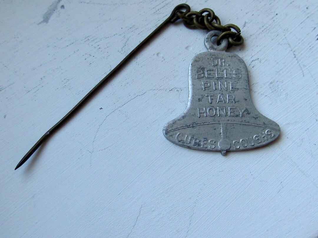 1910 Dr Bell's Pine Tar Honey Cures Coughs Advertising Stick Bell ...