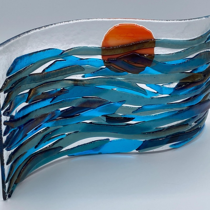 Sunset Fused Glass - Etsy