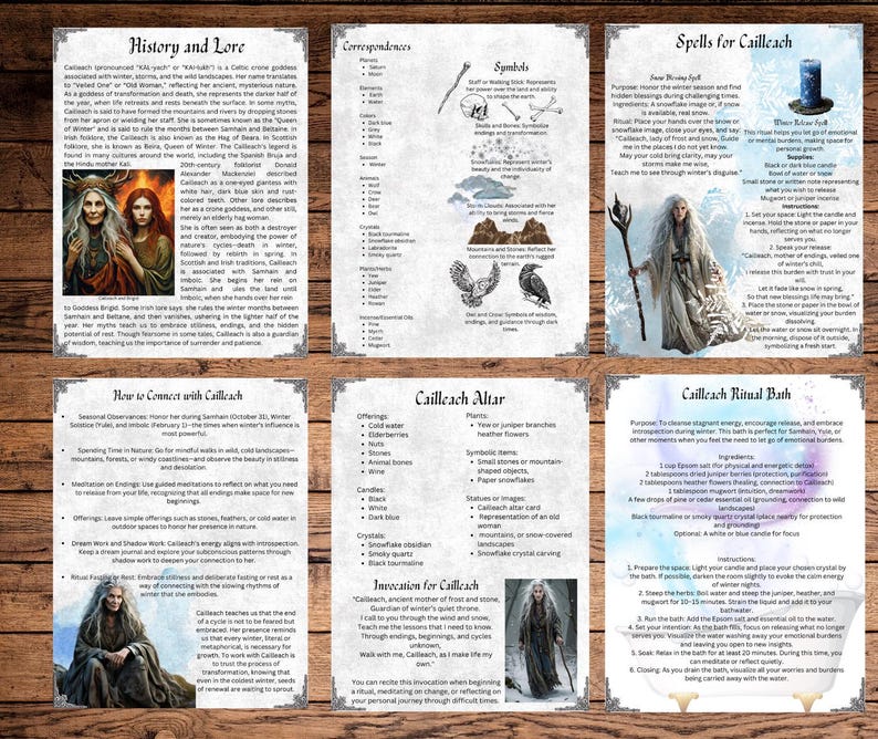 The Cailleach, Yule Deity. Samhain Deity, Goddess, Grimoire Pages, Book ...