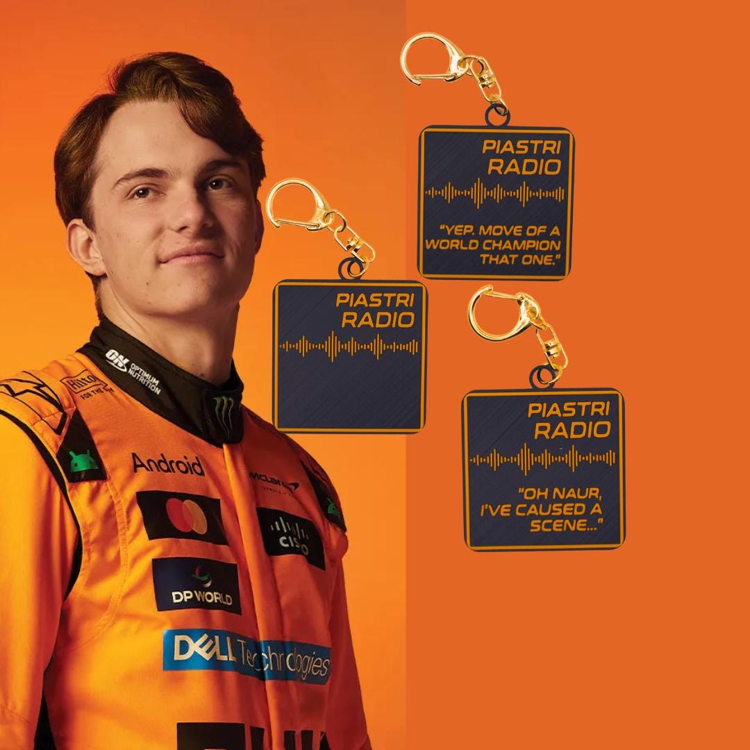 Oscar Piastri Radio Key Chains L Papaya Formula Team - Etsy