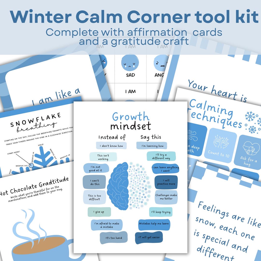 Winter Emotions Packet | Printable Calm Down Activities for Kids ...