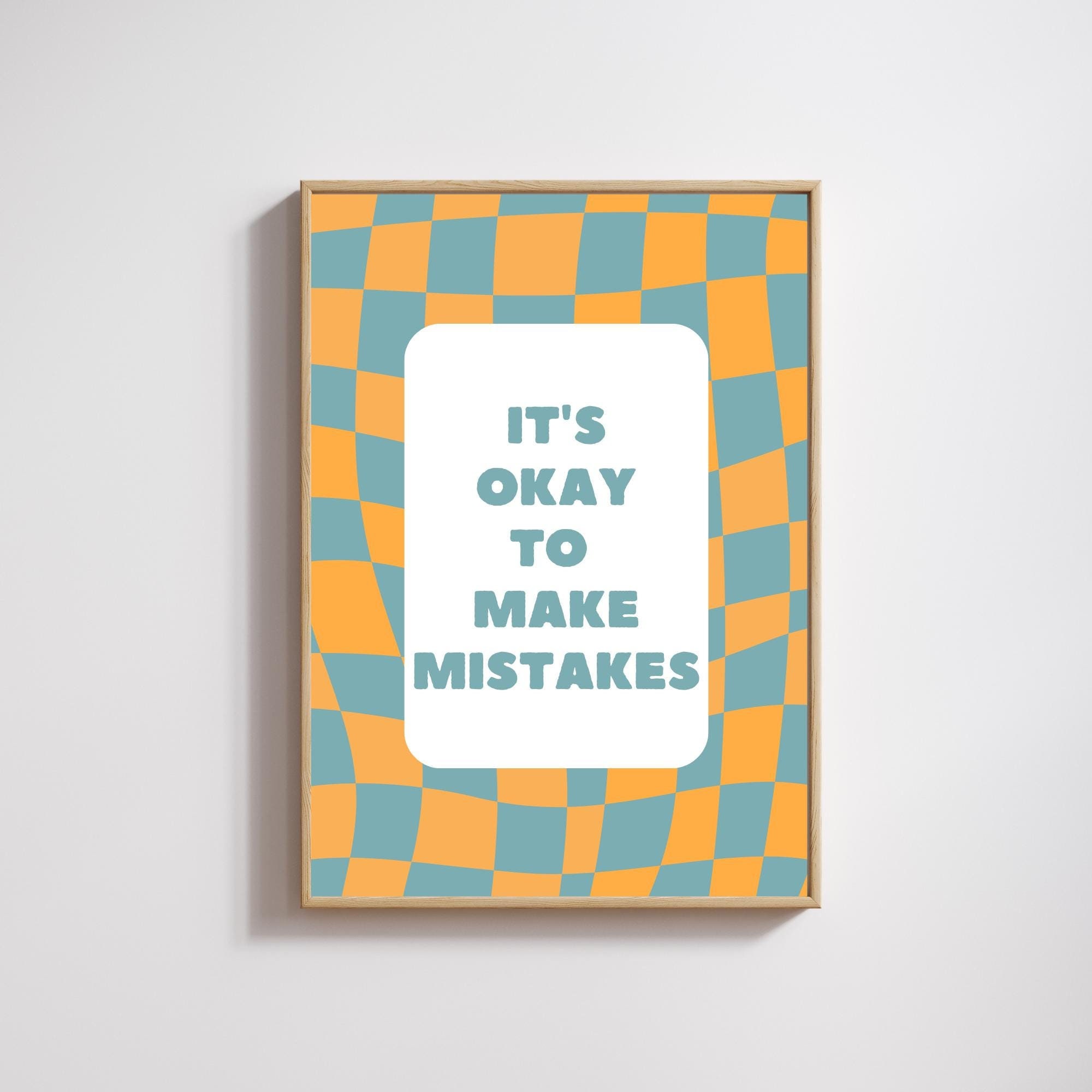Its Okay to Make Mistakes, Poster, Printable, Its Okay To, Motivational ...