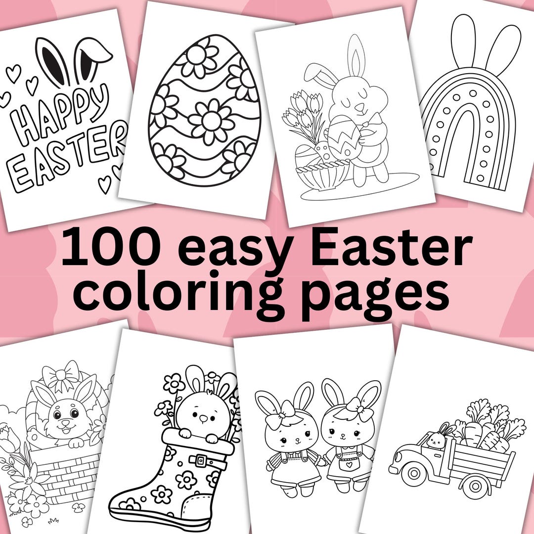 100 Easy Easter Coloring Sheets for Kids | Spring Pages | Homeschool ...