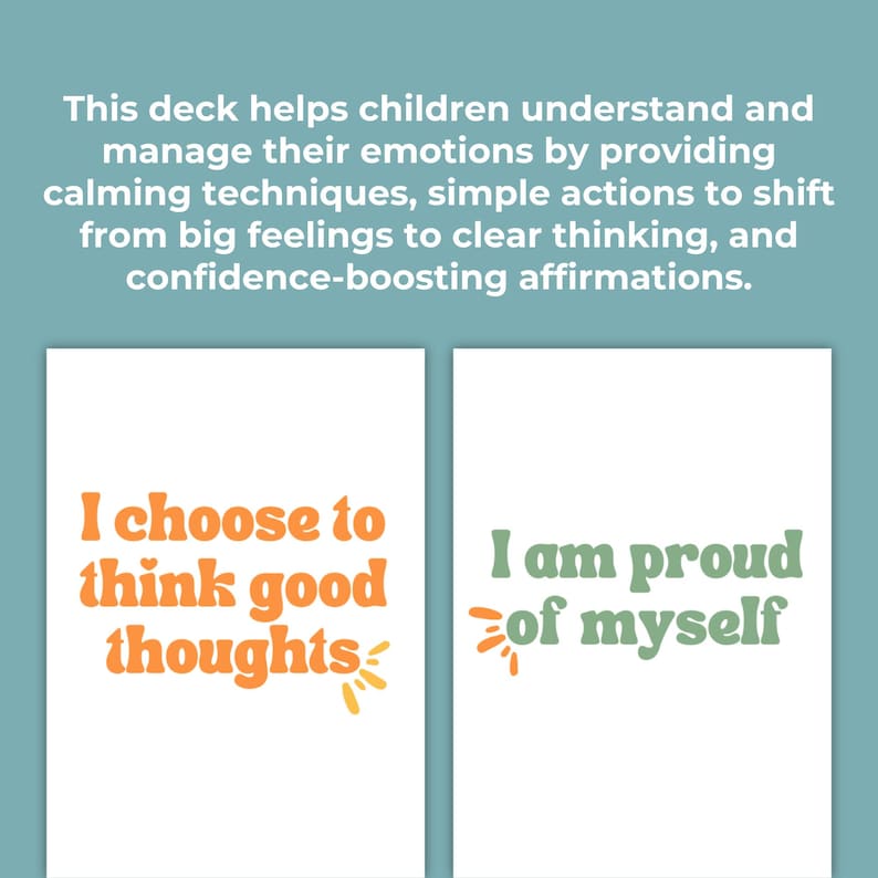 Kids Positive-affirmations Cards, Kids Affirmation Printable, Nervous ...