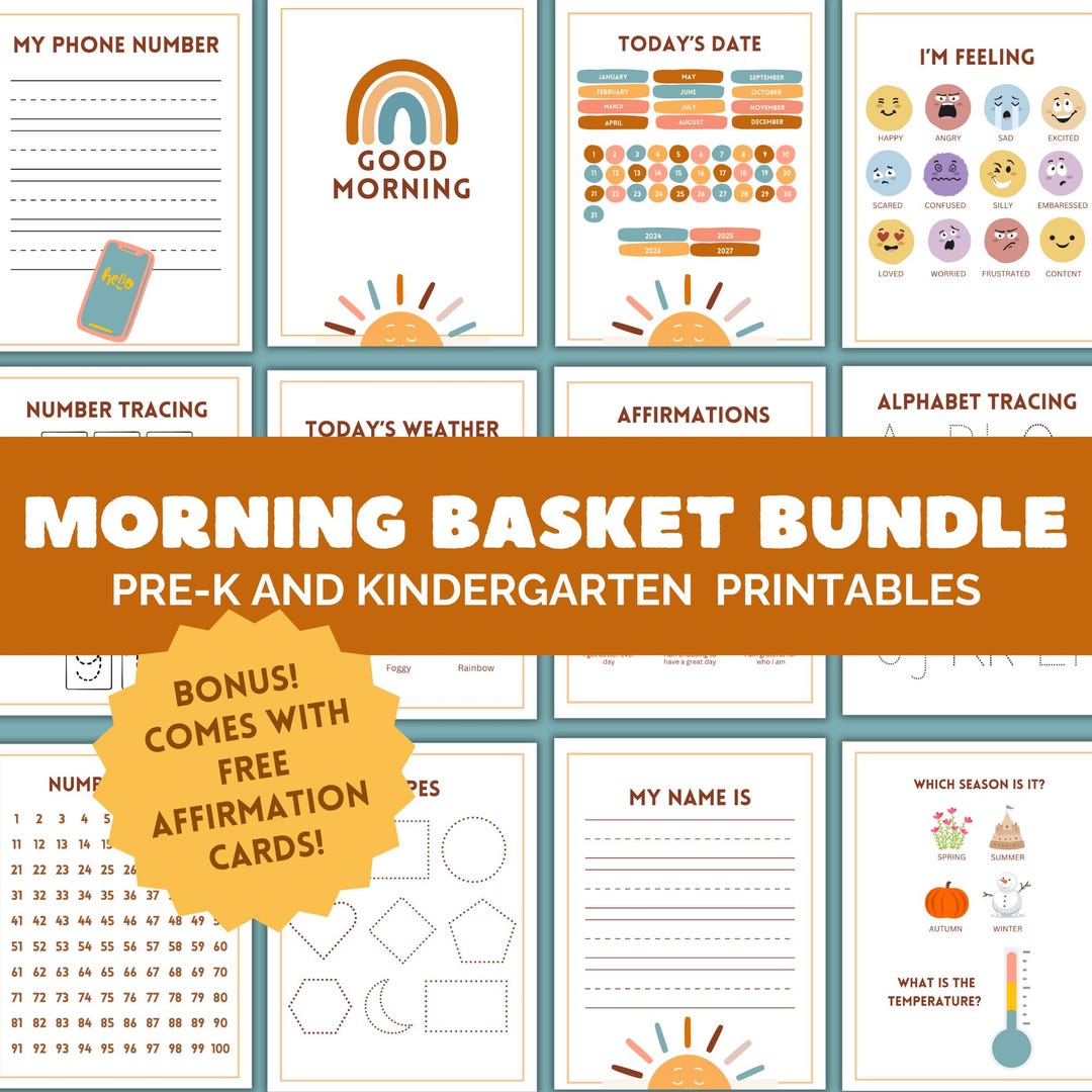 Morning Basket, Homeschooler Printables, Morning Menu Preschool ...