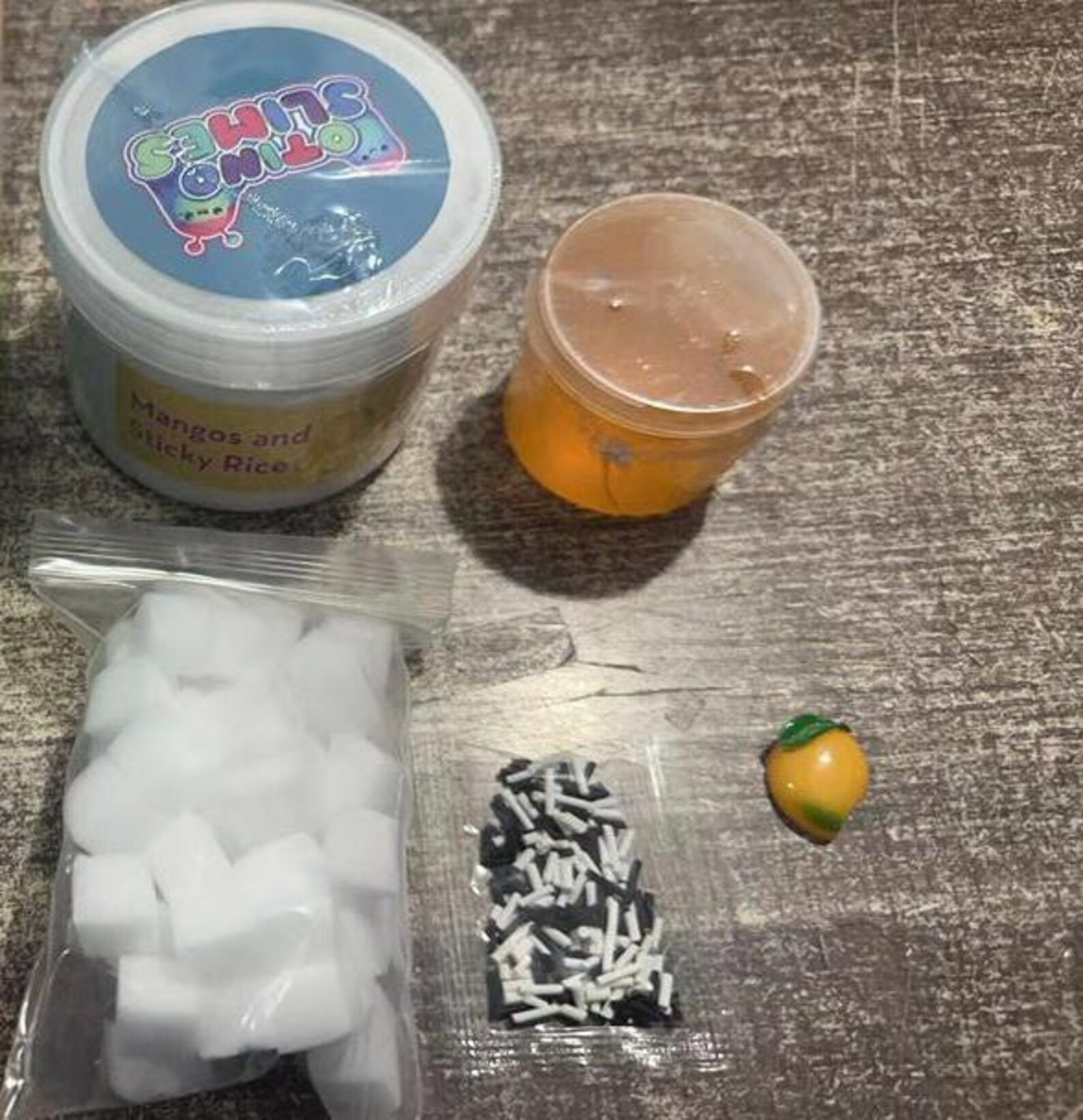 Set DIY 270ml Mango Clay Slime Kit, Free to Create With Mango Material ...