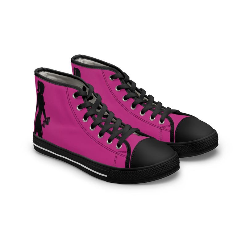 Silhouette Workout High Top Sneakers Pink Gym Shoes for Women ...
