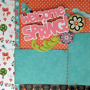 12x12 Scrapbook Layout Kit Spring 2 Page - Etsy