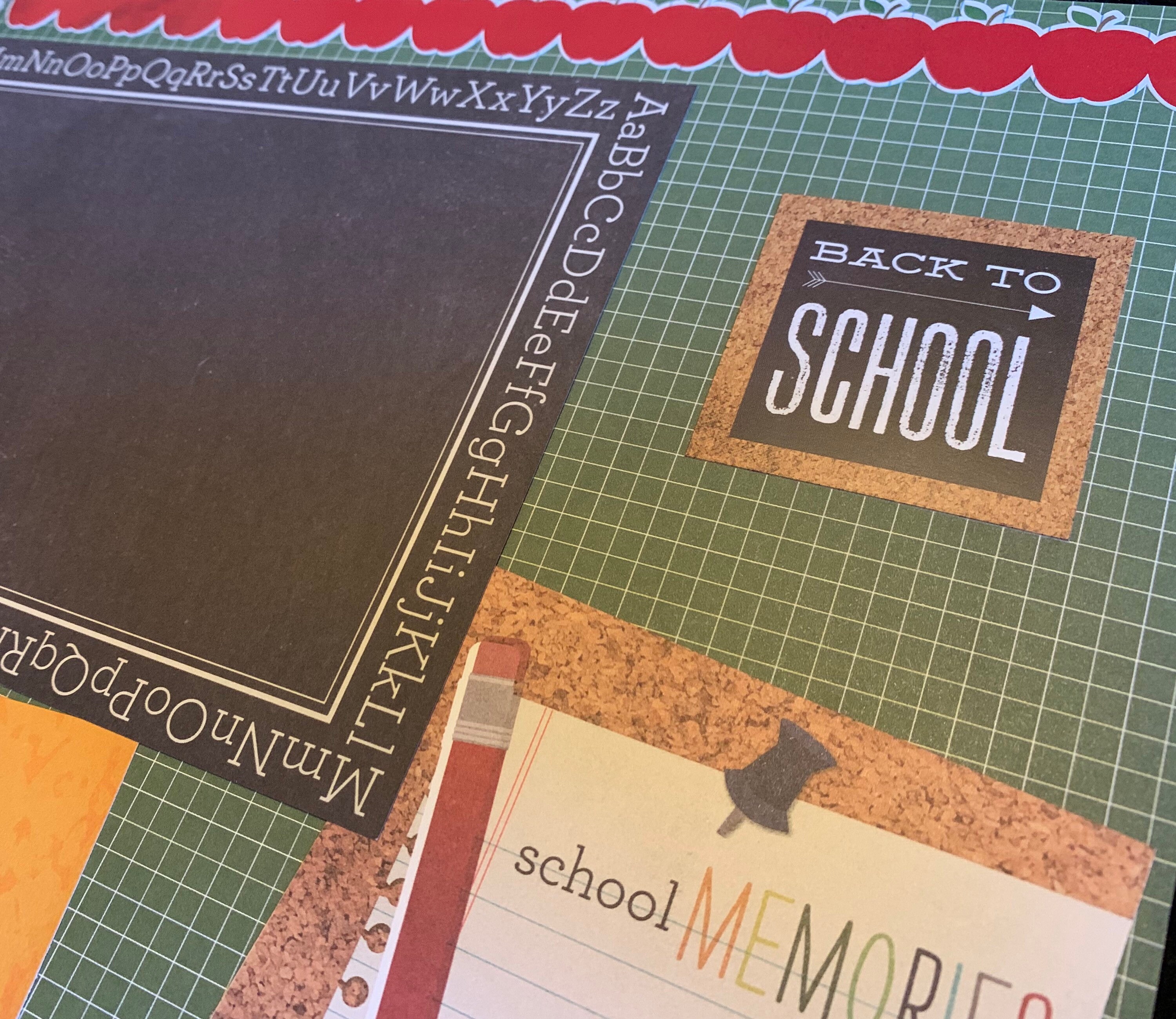 School First Day Student Premade Pages Scrapbook Page Kit 2 Page Layout ...