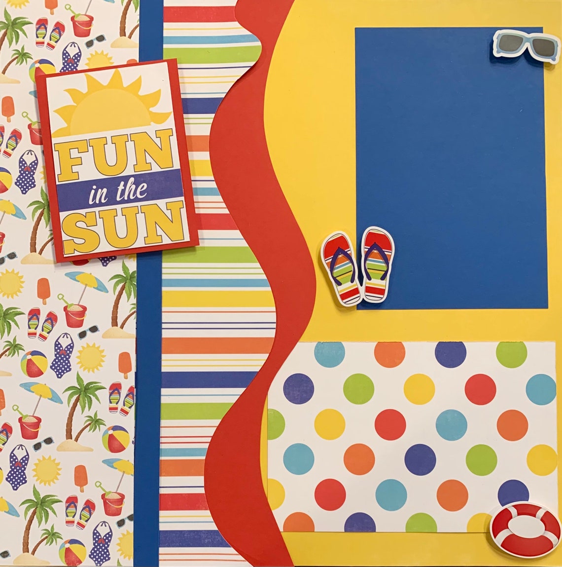 Fun Sun Summer Beach Pool Vacation 12x12 Scrapbook Pages Kit 2 Page ...