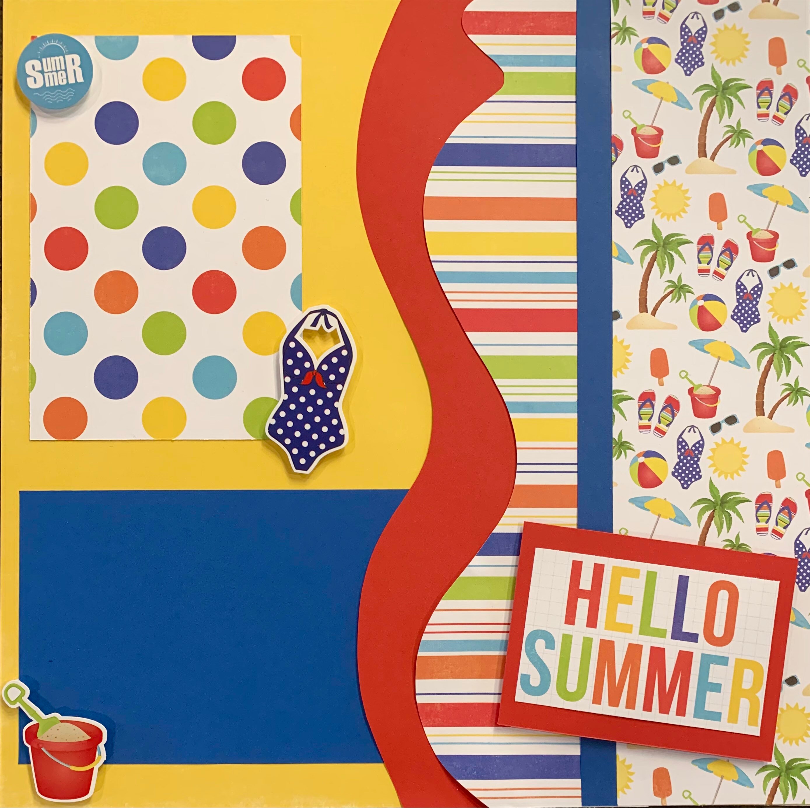 Fun Sun Summer Beach Pool Vacation 12x12 Scrapbook Pages Kit 2 Page ...