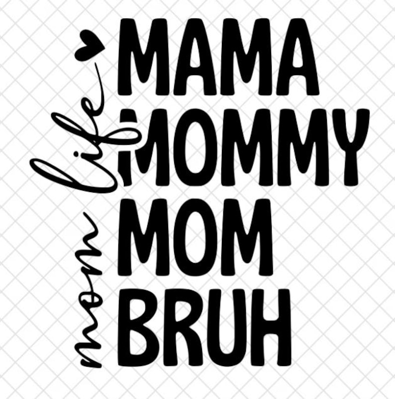 Momma Mommy Mom Bruh, Mom Life, Mothers Day Svg, Png, Digital File - Etsy