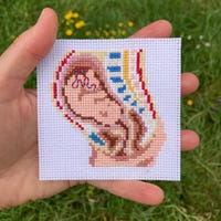 Mother & Baby Cross Stitch Pattern: Detailed Floral Art (2 Sizes ...