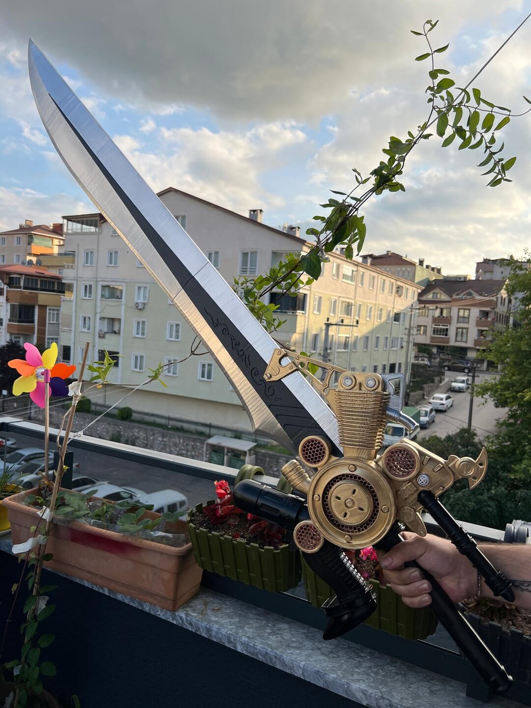 Noctis Engine Blade Final Fantasy Cosplay 3D Printed Helmet Sword Mask ...