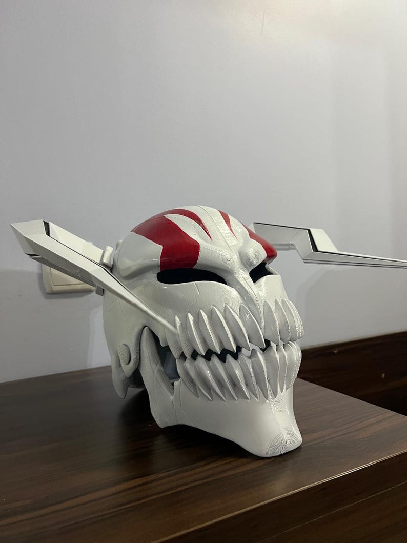 Bleach Hallow Mask Cosplay 3D Printed Helmet Sword Mask Armor Costume ...