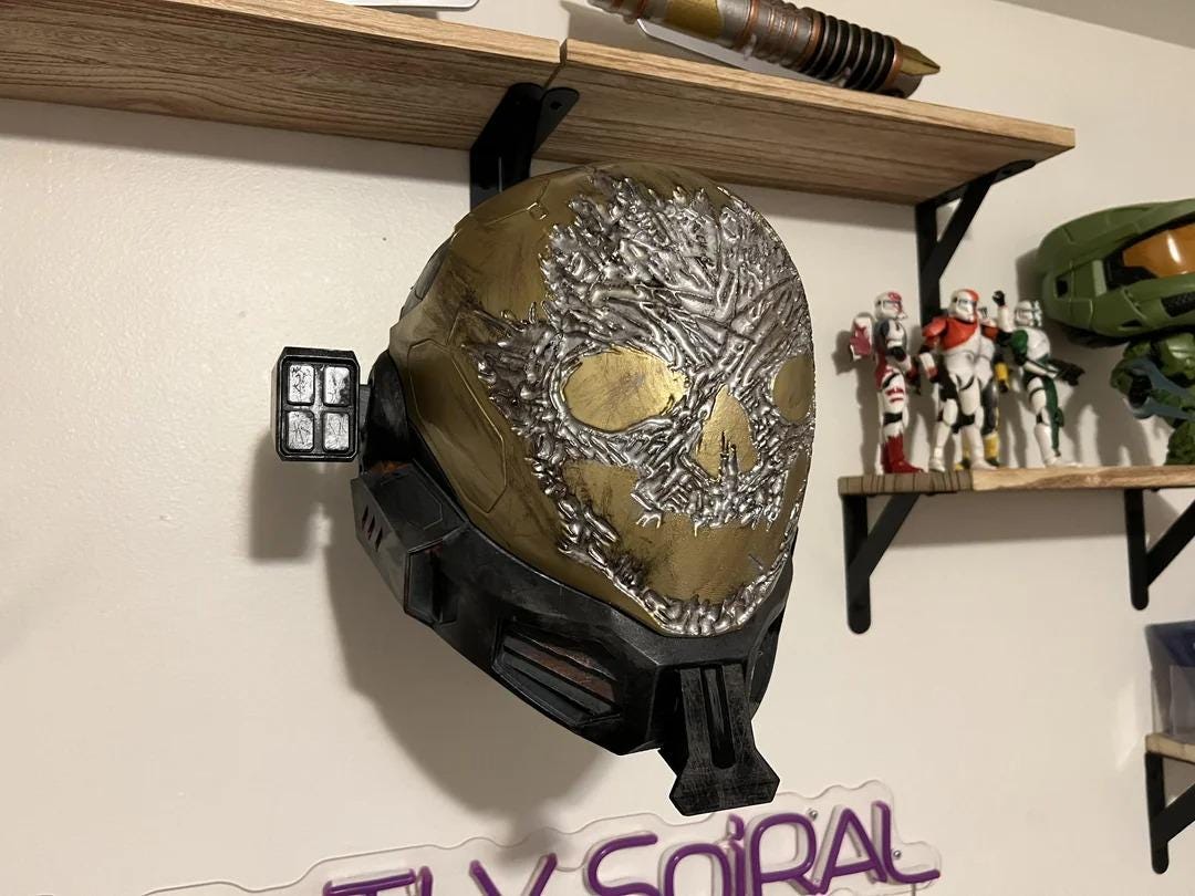 Halo EVA Emile Helmet Cosplay 3D Printed Helmet Sword Mask Armor ...