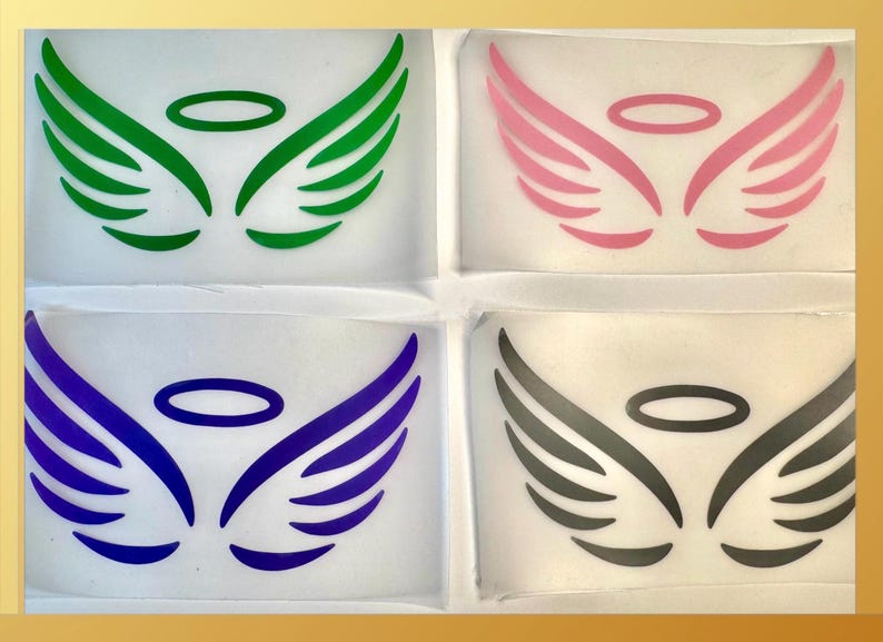 ANGEL WINGS DECAL- Halo- Vinyl Decal- Sticker - Etsy