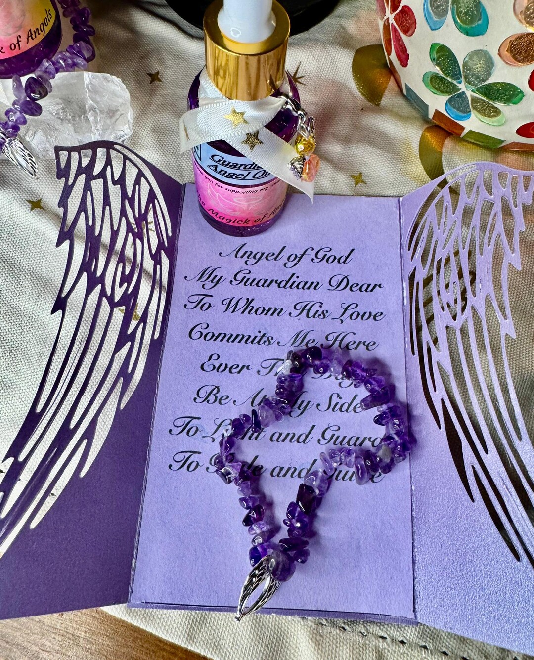 Guardian Angel Oil Gift Set Guardian Angel Ritual Oil, Amethyst ...