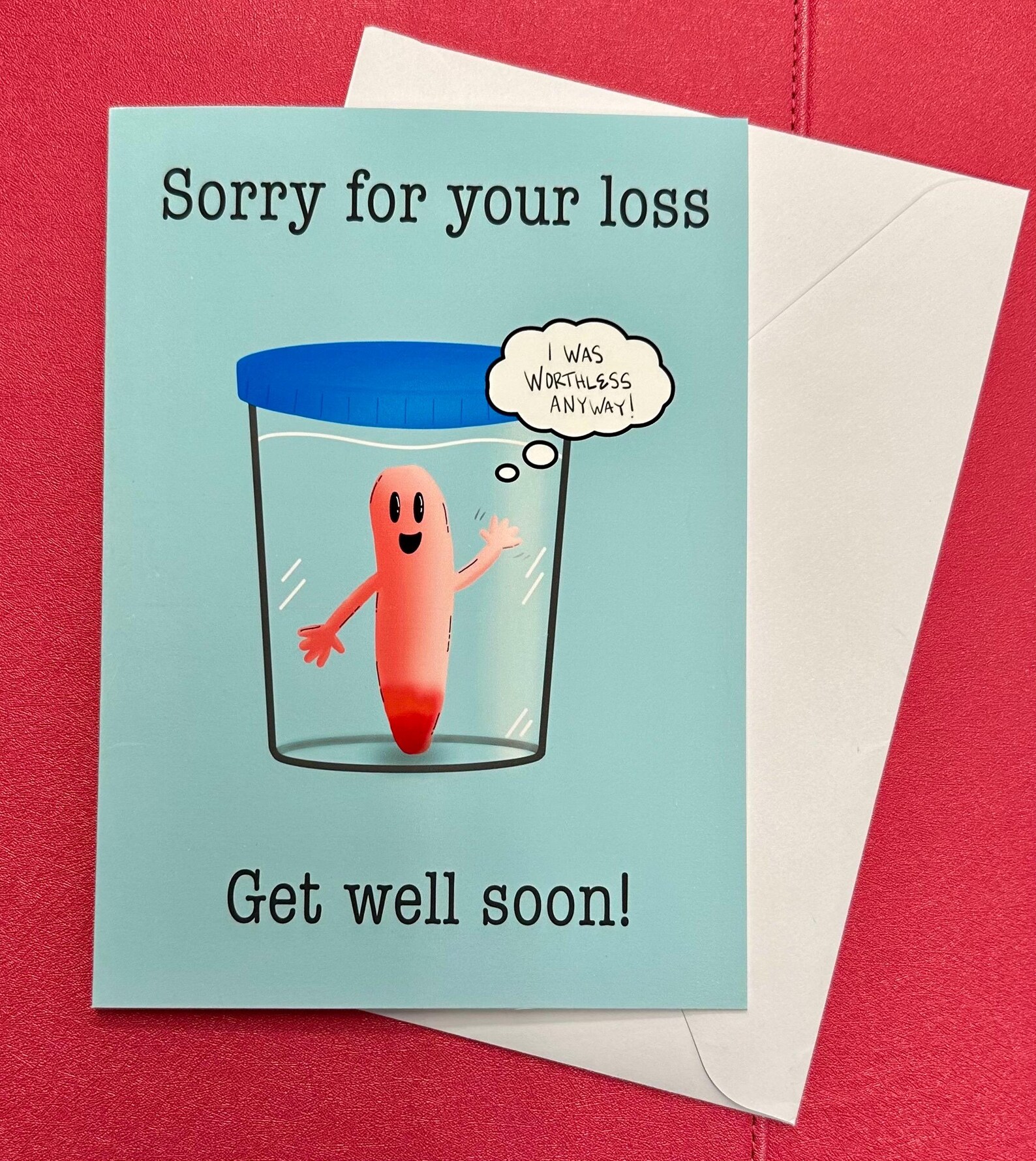 Get Well Soon Greeting Card Appendicitis Sympathy Card Funny Card ...