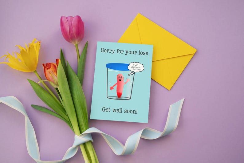 Get Well Soon Greeting Card Appendicitis Sympathy Card Funny Card ...
