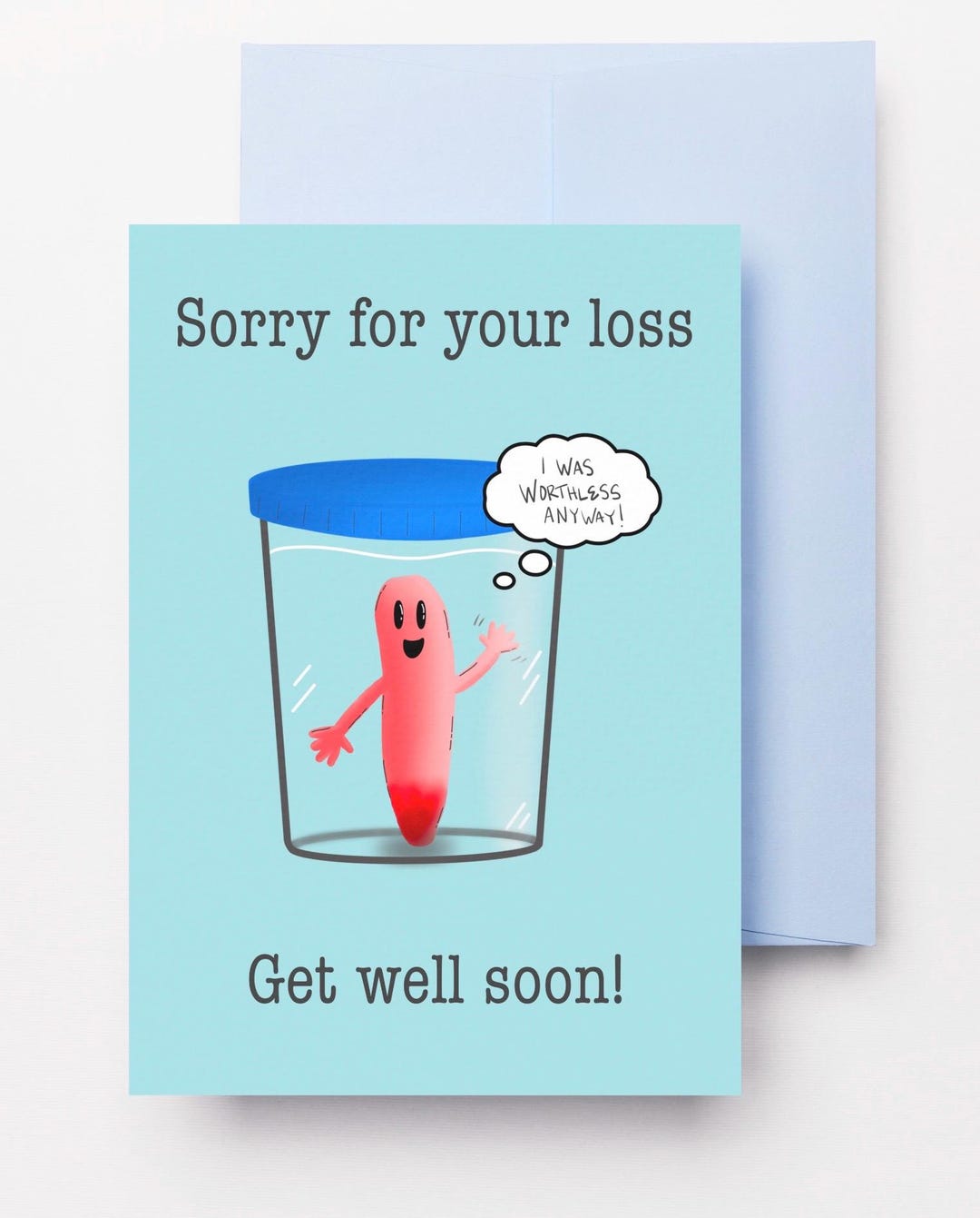 Get Well Soon Greeting Card Appendicitis Sympathy Card Funny Card ...