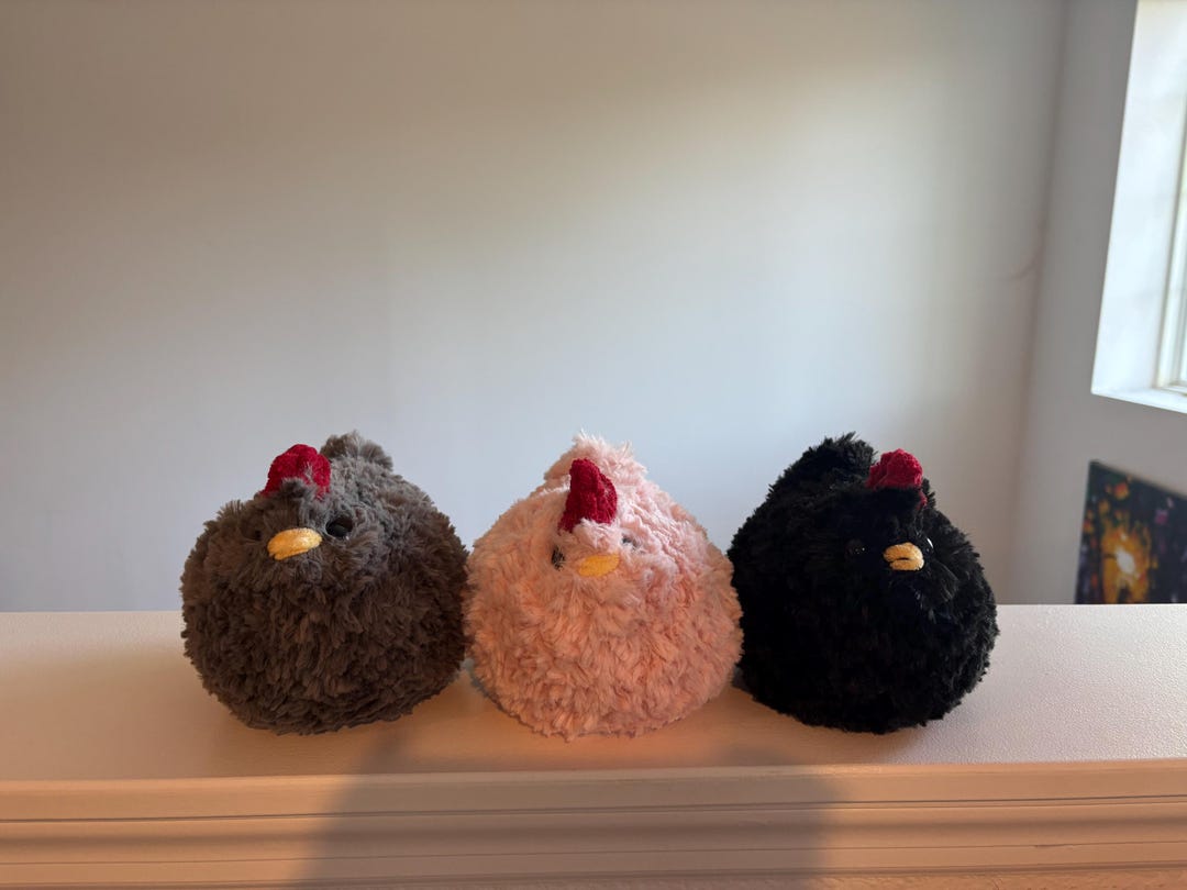 Crochet Fluffy Chicken Plushy Super Soft and Cute Chicken, Great Gift ...