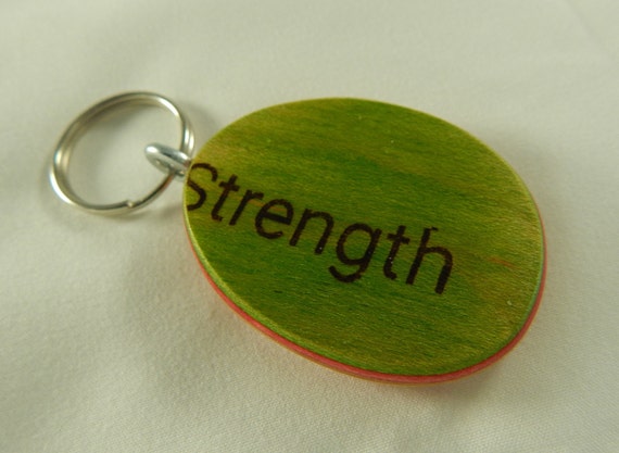 Strength Keychain Made From a Recycled Skateboard Deck | Etsy
