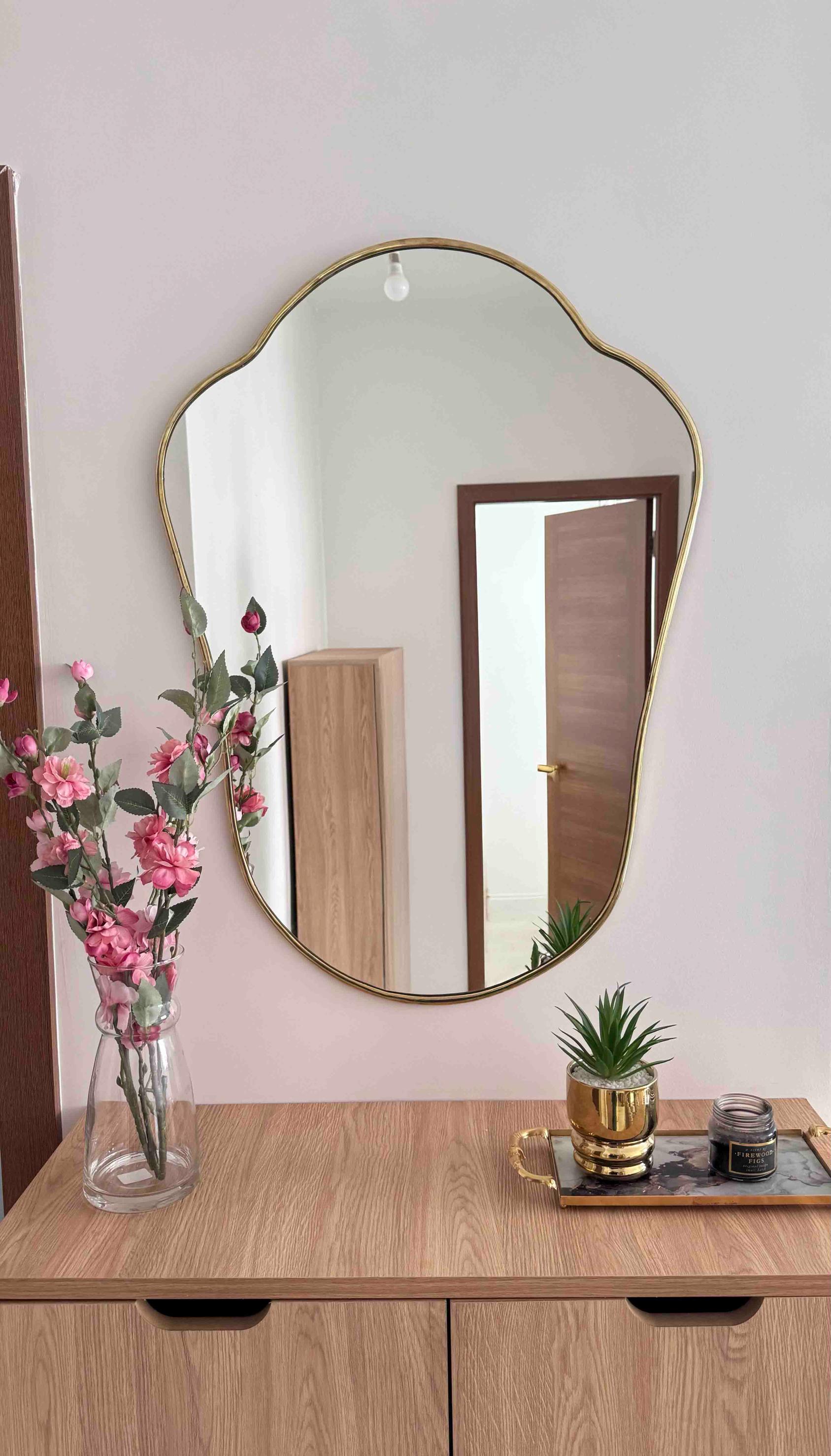 Bathroom Vanity Mirror - Italien Shield Brass Wall Mirror - Etsy