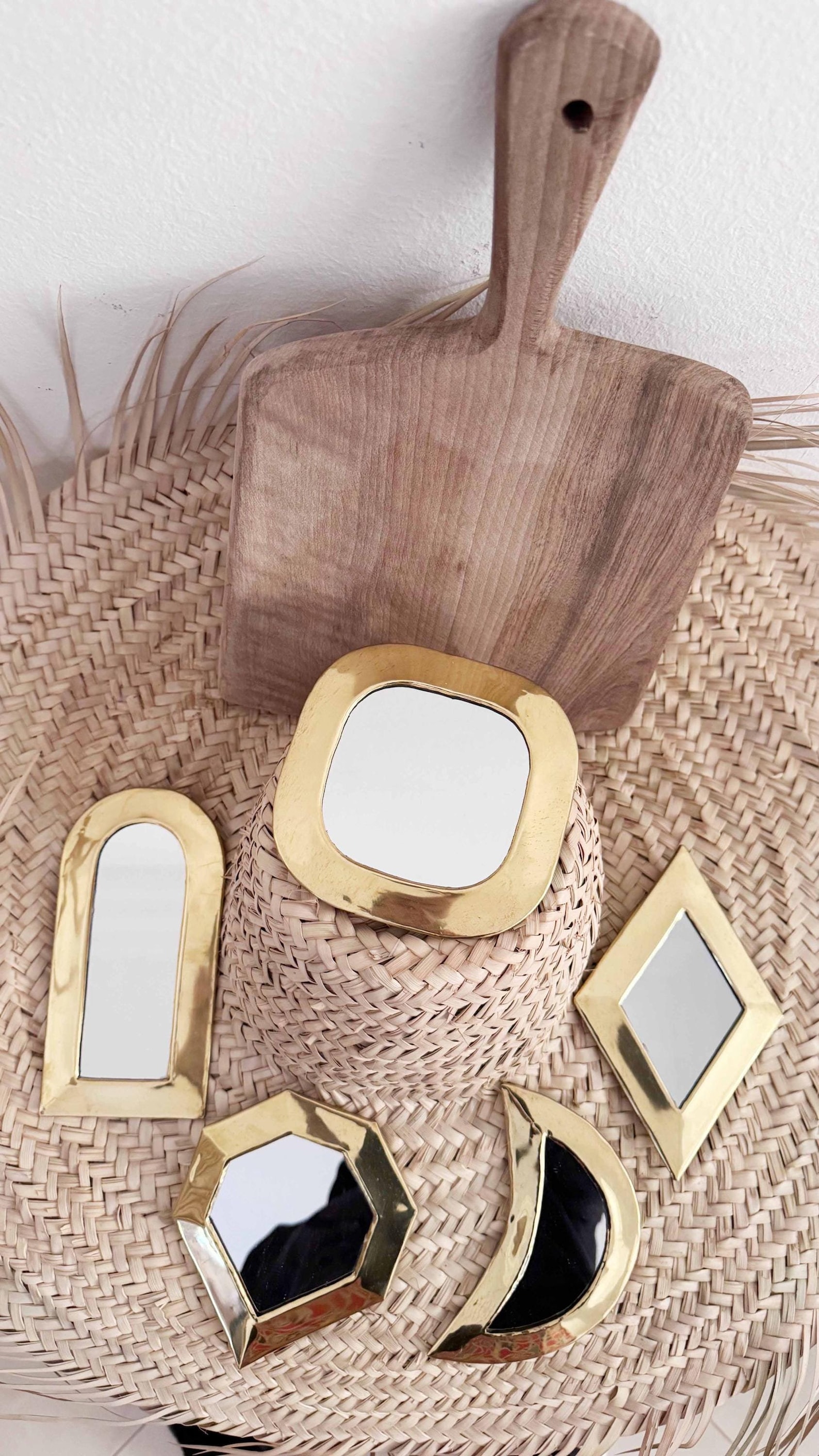 Handmade Brass Wall Mirror: Small Decorative Arch Mirror - Etsy