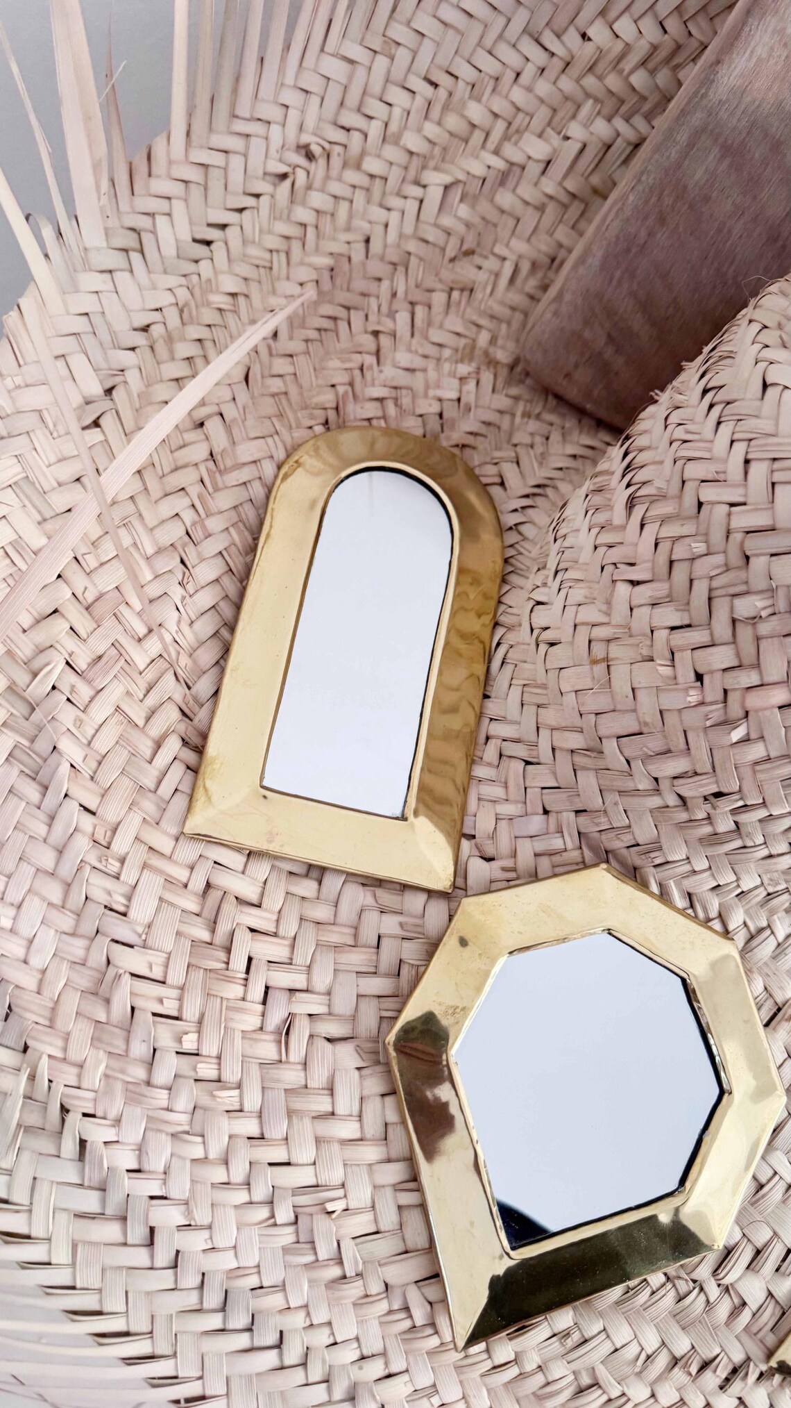 Handmade Brass Wall Mirror: Small Decorative Arch Mirror - Etsy