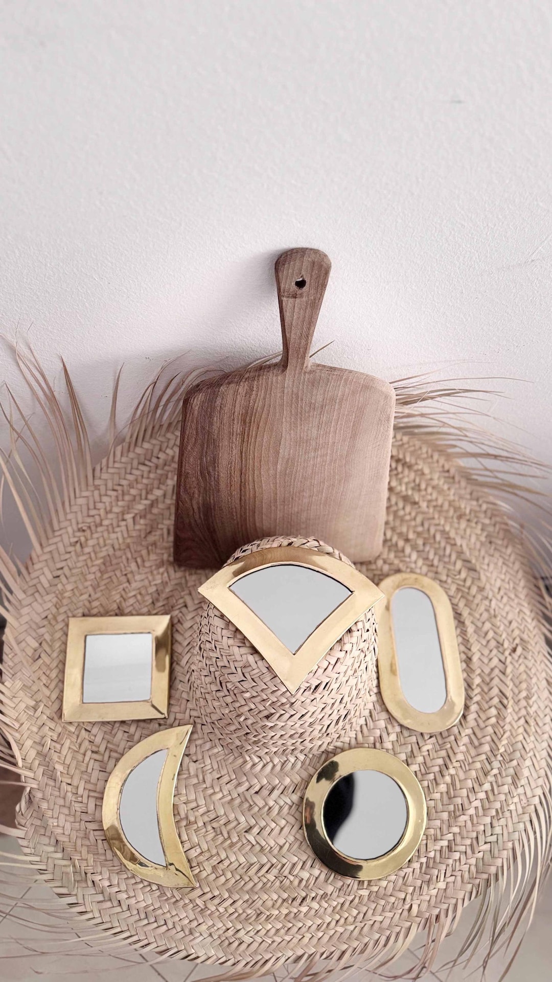 Smal Decorative Mirrors - Set of 5 Handmade Brass Wall Mirrors - Etsy