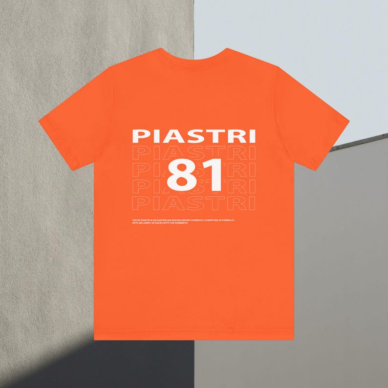 Oscar Piastri Mclaren T-shirt | Mclaren F1 Team Merchandise | Formula 1 ...