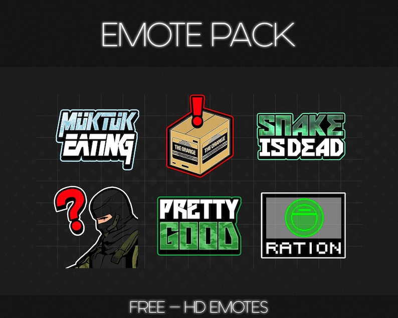 6 MGS Emotes [ Emote Pack ], PNG Format, Asset for Content Creator and ...
