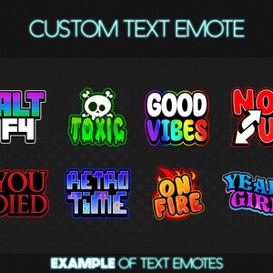 CUSTOM TEXT EMOTE [ Text Emoticon ], Png Format, Asset for Content ...