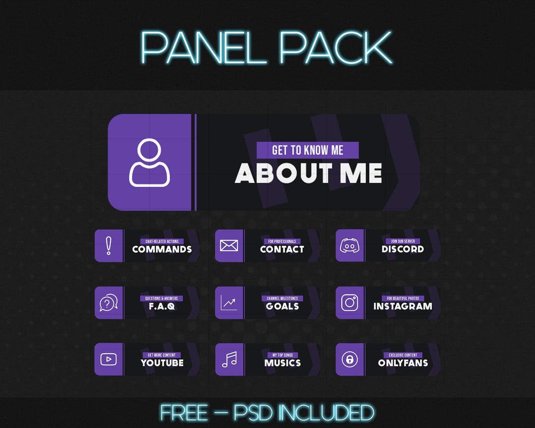 TWITCH COLOR DESIGN [ Stream Panel ], Png Format, Asset for Content ...
