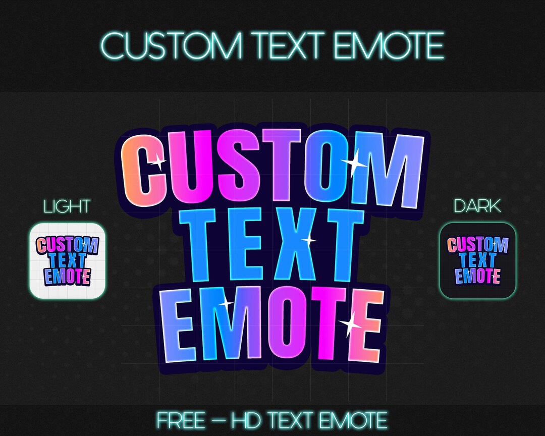CUSTOM TEXT EMOTE [ Text Emoticon ], Png Format, Asset for Content ...