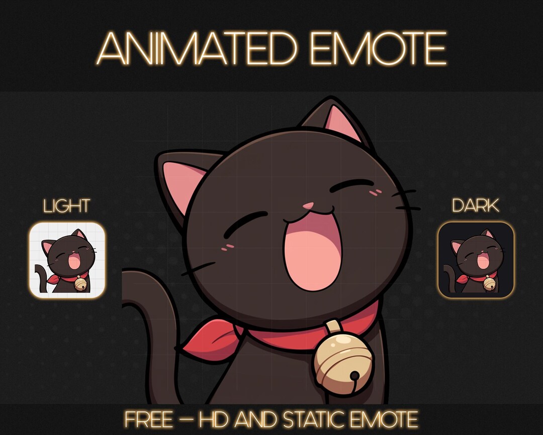 TALK CAT Animated Emotes Designed for Twitch, Discord, Subs, Streamers ...