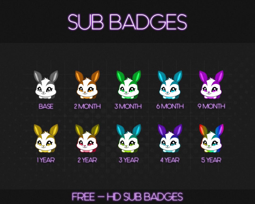 LITTLE CUTE BUNNY [ Subscriber Icon ], Png Format, Asset for Content ...