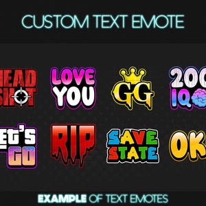 CUSTOM TEXT EMOTE [ Text Emoticon ], Png Format, Asset for Content ...