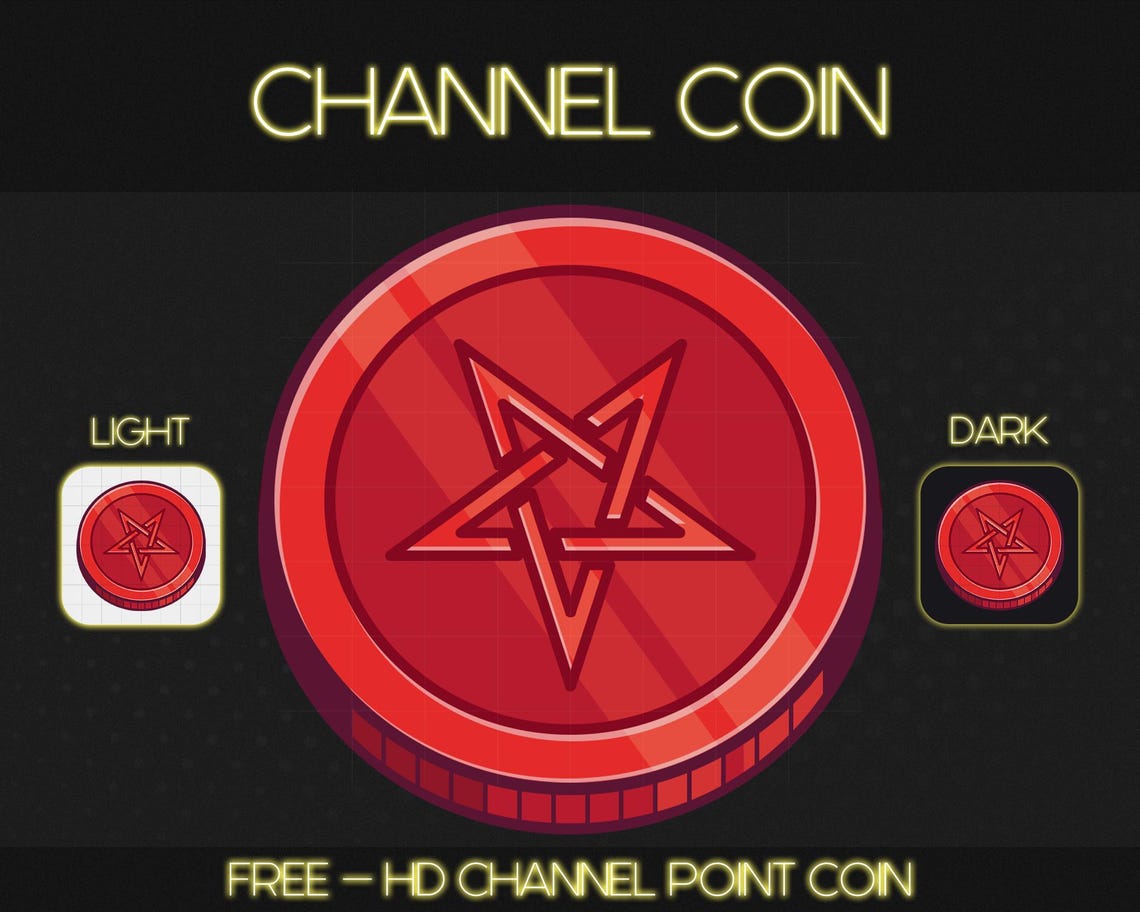 RED PENTAGRAM HEX [ Channel Coin ], Png Format, Asset for Content ...