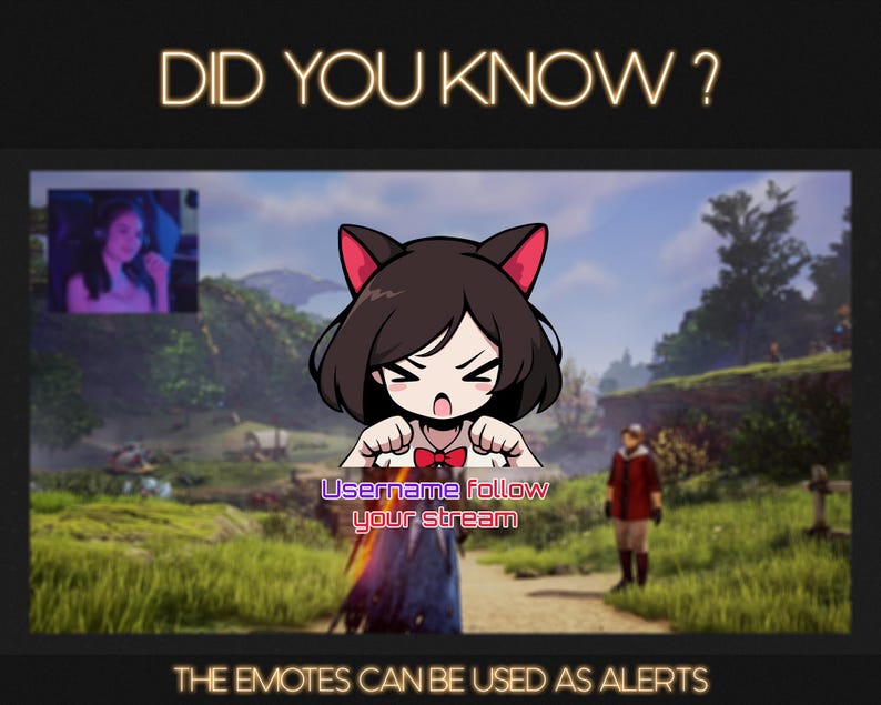 ANGRY NEKO GIRL [ Gif and Png Emoticon ], Asset for Content Creator and ...